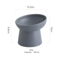 China Matte Ceramic Neck Protection Cat Feeding Bowl Customized Design for sale