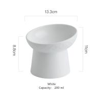 China Matte Ceramic Neck Protection Cat Feeding Bowl Customized Design for sale