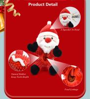 China IQ Training Dog Interactive Toys Natural Rubber Leakage Food Feeder Plush Chew Toy for sale
