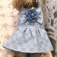 China Custom High Quality Nice Design Luxury Brand Classic Pattern Small Dog Sundress for sale