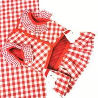 China Personalized Fashion Design Dog Summer Dress Princess Tartan Plaid Pattern Dog Dress Clothes for sale