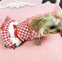 China Personalized Fashion Design Dog Summer Dress Princess Tartan Plaid Pattern Dog Dress Clothes for sale