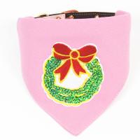 China Customized Chirstmas Lovely Pattern Triangle Scarf Small Medium Dog Bandana Collar for sale