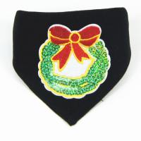 China Customized Chirstmas Lovely Pattern Triangle Scarf Small Medium Dog Bandana Collar for sale