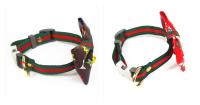 China High Quality Personalized Luxury Brand Collapsible PU Adjustable Dog Bowknot Collar for sale