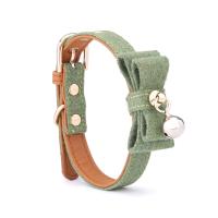 China New products recommended cat bow tie collar felt cloth kitten puppy bell collar pet collar for sale