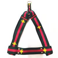 China Classic Design Bee Polyester Medium Large Golden Retriever Samoyed Dog Collar Harness Set for sale