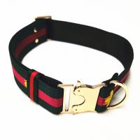 China Classic Design Bee Polyester Medium Large Golden Retriever Samoyed Dog Collar Harness Set for sale