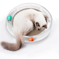 China Corrugated Paper Cat Entertainment Toys , 440mm Stocked Cat Scratcher Board for sale