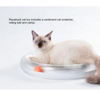 China Corrugated Paper Cat Entertainment Toys , 440mm Stocked Cat Scratcher Board for sale