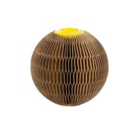 China 100% Recycled Dog Interactive Toys Corrugated Paper Catnip Refillable Cat Scratcher Ball for sale