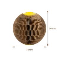 China 100% Recycled Dog Interactive Toys Corrugated Paper Catnip Refillable Cat Scratcher Ball for sale