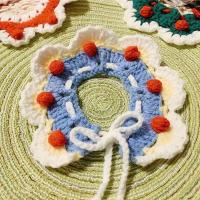 China Kitten Collar Cats And Dogs Scarf Posing Princess Cute Accessories Knitted Collar Scarf for sale