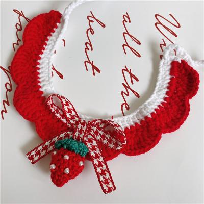 China Kitten Collar Cats And Dogs Scarf Posing Princess Cute Accessories Knitted Collar Scarf for sale