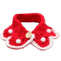 China Factory Direct Sales Cat, Dog And Rabbit Wool Knitted Collar Towel Cute Christmas Ornaments Saliva Scarf for sale