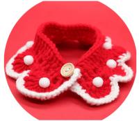 China Factory Direct Sales Cat, Dog And Rabbit Wool Knitted Collar Towel Cute Christmas Ornaments Saliva Scarf for sale