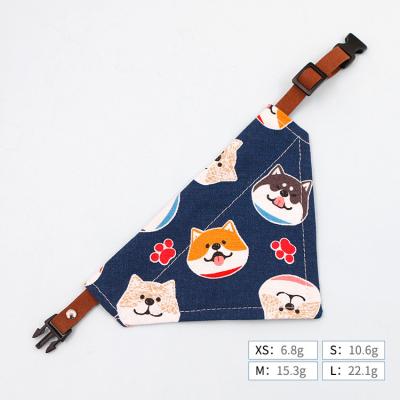 China Triangle Christmas Pet Collar Leash Saliva Towel PU Material for sale