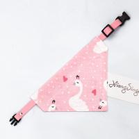 China Triangle Christmas Pet Collar Leash Saliva Towel PU Material for sale