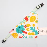 China Triangle Christmas Pet Collar Leash Saliva Towel PU Material for sale