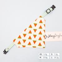 China Triangle Christmas Pet Collar Leash Saliva Towel PU Material for sale