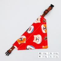 China Triangle Christmas Pet Collar Leash Saliva Towel PU Material for sale