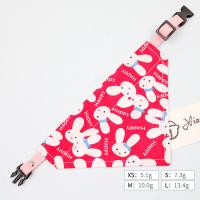 China Triangle Christmas Pet Collar Leash Saliva Towel PU Material for sale
