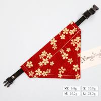 China Triangle Christmas Pet Collar Leash Saliva Towel PU Material for sale