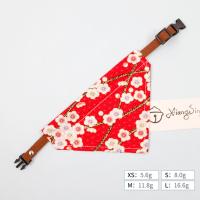 China Triangle Christmas Pet Collar Leash Saliva Towel PU Material for sale