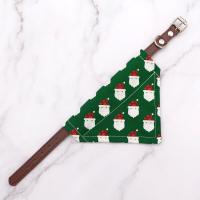 China Towable Pet Collar Leash Cartoon Teddy Akita Dog Cat Christmas Triangle Scarf Collar for sale