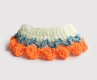 China Tulip Bib Cat Dog Pet Collar Leash Handmade Woolen Knitted for sale