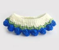 China Tulip Bib Cat Dog Pet Collar Leash Handmade Woolen Knitted for sale