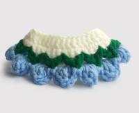 China Tulip Bib Cat Dog Pet Collar Leash Handmade Woolen Knitted for sale