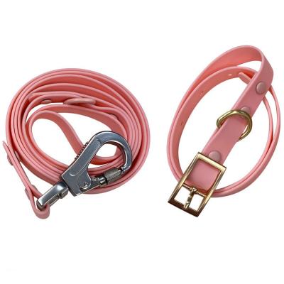China Washable Dog Collars And Leashes Padded with Solid Pattern for sale