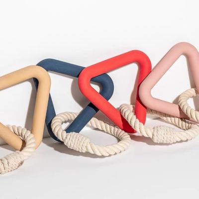 China BPA Triangle Pet Collar Leash 100% Natural Cotton For Medium And Large Breeds for sale