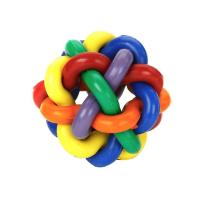 China Interwoven Dog Balls For Aggressive Chewers Colorful Rubber Material for sale