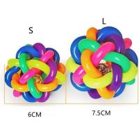 China Interwoven Dog Balls For Aggressive Chewers Colorful Rubber Material for sale