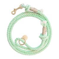 China Eco Friendly Natural Cotton Multiple Color Durable Rope Dog Leash for sale