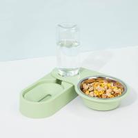 China Food Rotating Double Bowl Teddy Dog Small And Medium Sized Dog Automatic Drinker Cat Bowl for sale