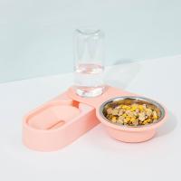 China Food Rotating Double Bowl Teddy Dog Small And Medium Sized Dog Automatic Drinker Cat Bowl for sale