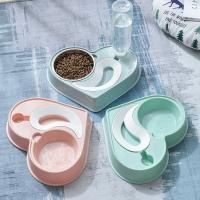 China Heart Shaped Cat Dog Bowl , Automatic Feeder Transparent Waterer for sale