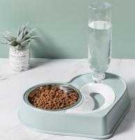 China Heart Shaped Cat Dog Bowl , Automatic Feeder Transparent Waterer for sale