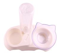 China Transparent Oblique Mouth Bowl , Protection Neck Pet Feeding Bowl for sale