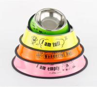 China AJ Dog Interactive Toys Pet Feed Bowl Stainless Steel Puppy Feeding Bowl for sale