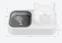 China Pet double bowl floating food dog overturning prevention cat rice bowl for sale