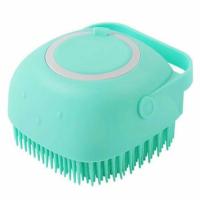 China Customized Soft Silicone Massage Brush , Pet Foaming Shower Brush for sale