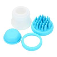 China Christmas Gift Scented Pet Silicone Bath Massage Brush Shampoo Bath Liquid Storage Dog Cleaning Brush for sale