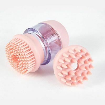 China Pet Supplies Cats And Dogs Bath Brush Silicone Comb Double Comb Hair Massage Bath Brush for sale