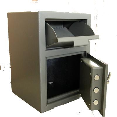 China Heavy Duty Steel Cash Drop Safe Box 20x14x14 Inches 84 lbs with Anti-Fish Baffle and Triple Bolt Locking for sale