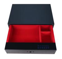 China Full Steel Body Drawer Safe Box with Fingerprint Password Lock - 377×285×105mm Storage, 14.5kg Weight for sale