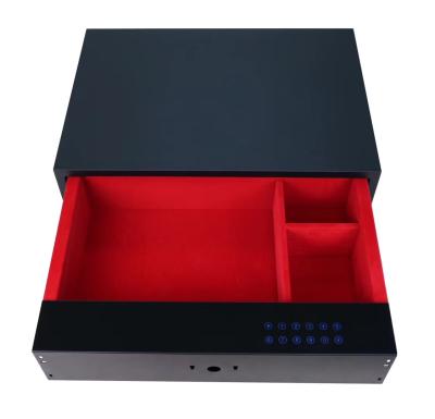China Full Steel Body Drawer Safe Box with Fingerprint Password Lock - 377×285×105mm Storage, 14.5kg Weight for sale